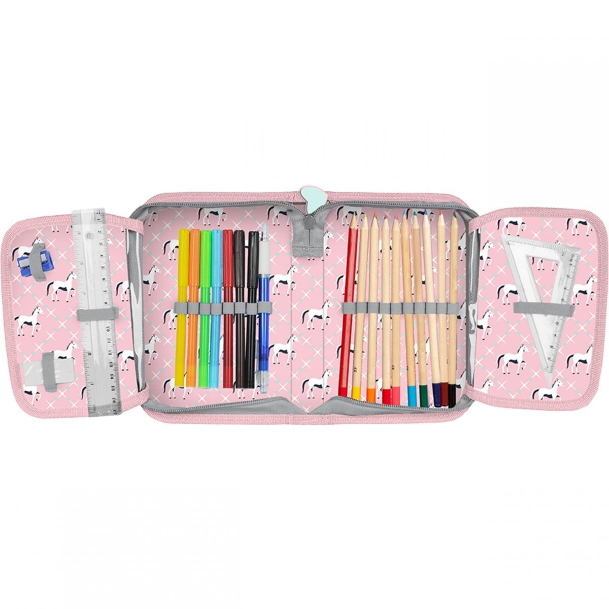 Plecak Szkolny Komplet 4w1 Konie Dziewczęcy z Koniem [PP23KO-081] iplecaki.pl