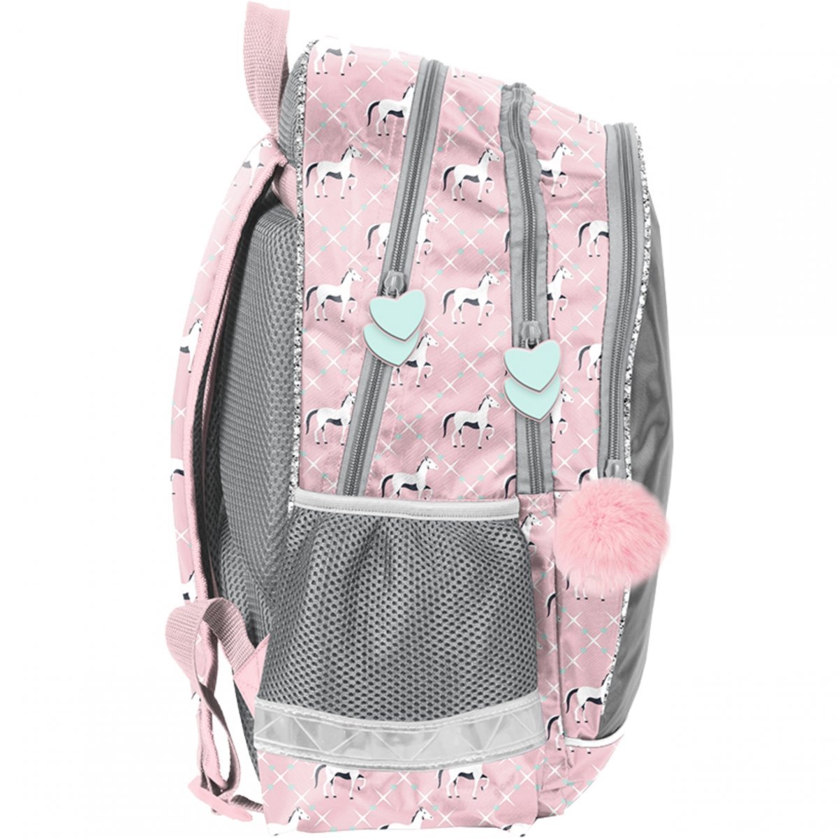 Plecak Szkolny Komplet 4w1 Konie Dziewczęcy z Koniem [PP23KO-081] iplecaki.pl