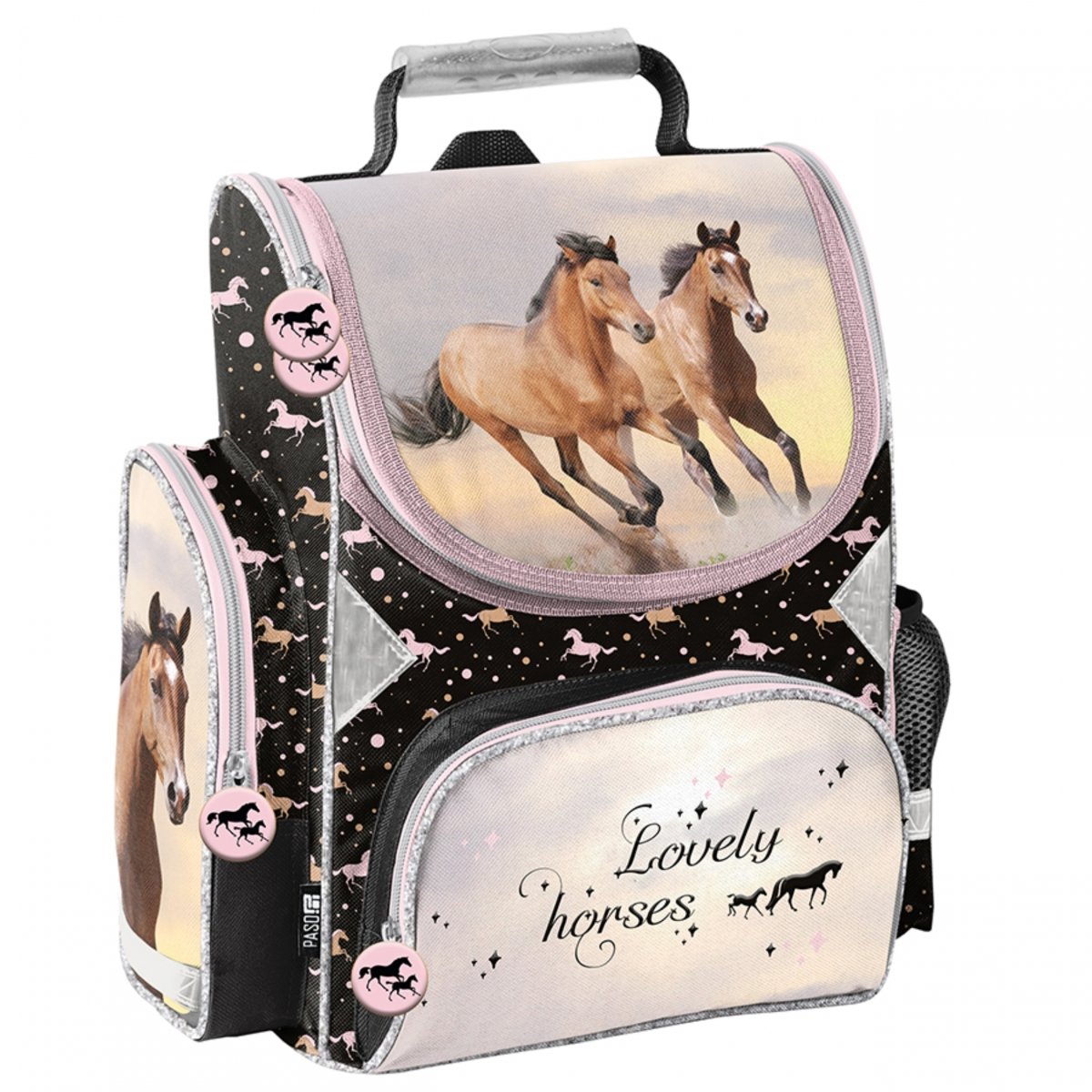 TORNISTER KOŃ ZESTAW 6w1 SZKOLNY Z KONIEM DO 1 KLASY DO PODSTAWÓWKI KONIE iplecaki.pl