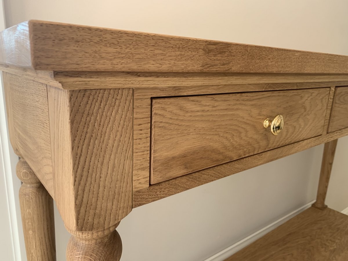 KONSOLA DĘBOWA HERMES Z SZUFLADAMI - Konsole