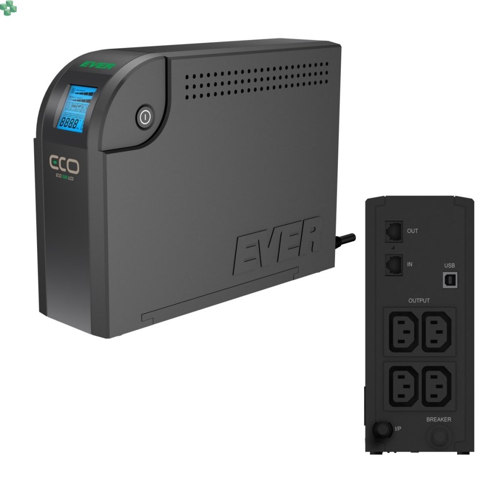 UPS EVER ECO 500VA 300W LCD - Zasilacze UPS