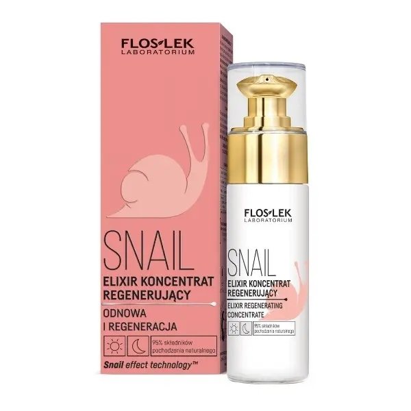 Floslek SNAIL Elixir Koncentrat regenerujący 30 ml - Kremy na dzień ...