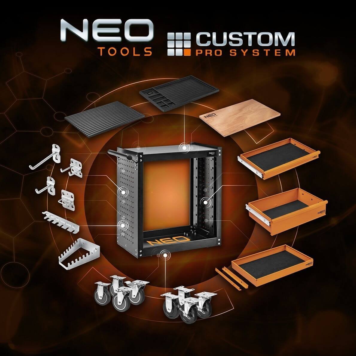 Szafka warsztatowa Custom PRO NEO 84-080+G3- narzędzia SEGER