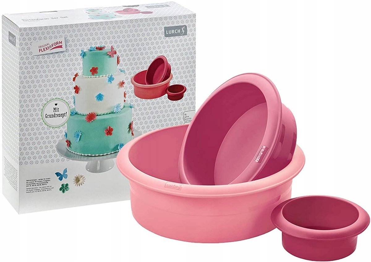 Lurch FLEXI FORM Silikonowa Forma na Tort 3-Poziomowy | Najlepsze ...