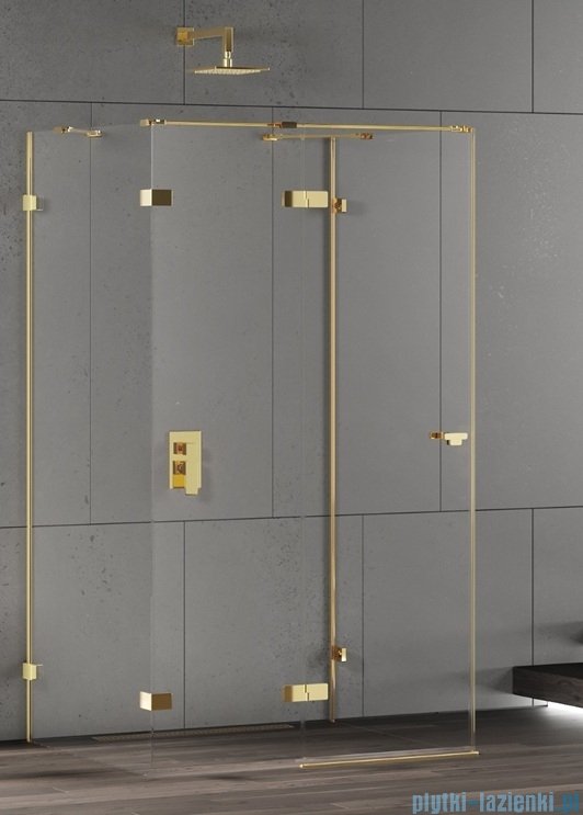 New Trendy Eventa Gold Shine kabina prysznicowa przyścienna 80x90x200 ...