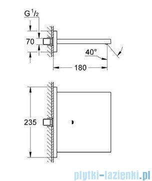Grohe Allure wylewka kaskadowa chrom 13317000 - plytki-lazienki