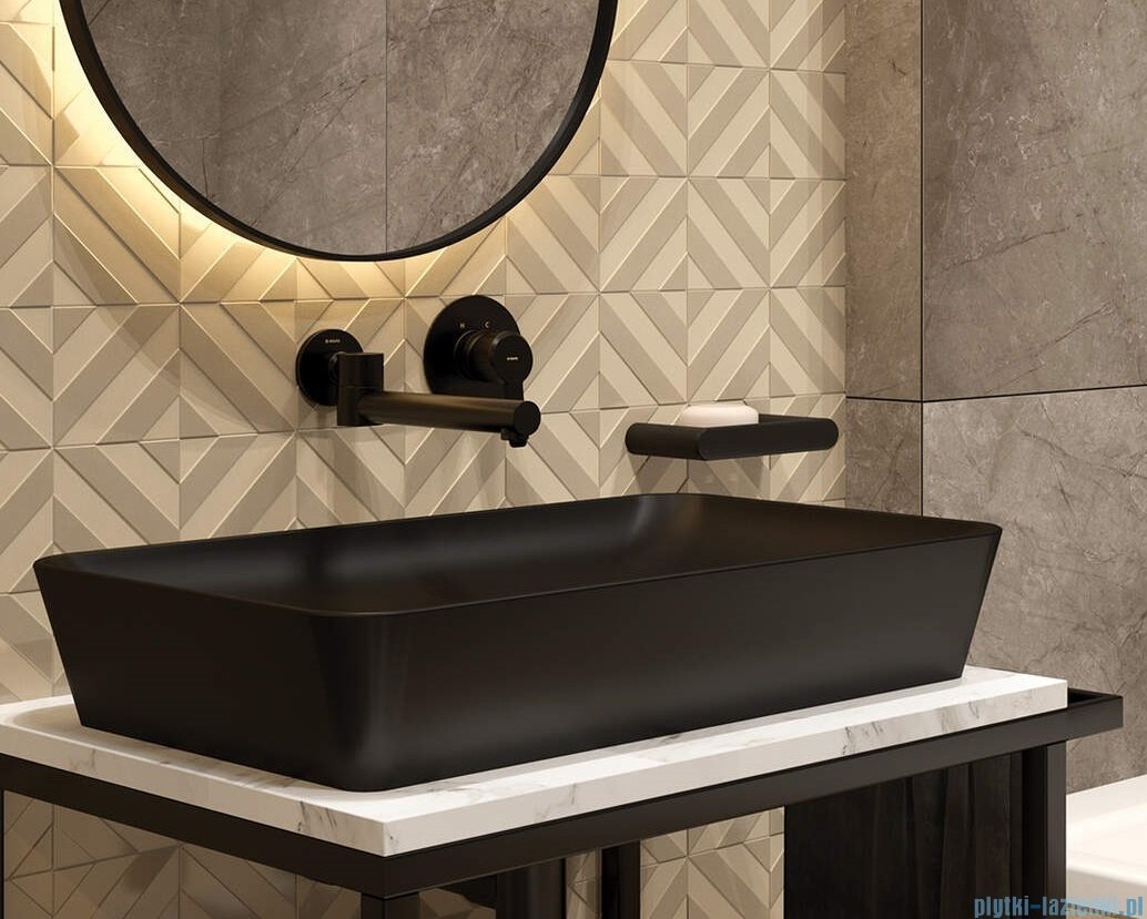 Deante Cascada Nero wylewka wannowo-umywalkowa składana okrągła 24,5 cm ...