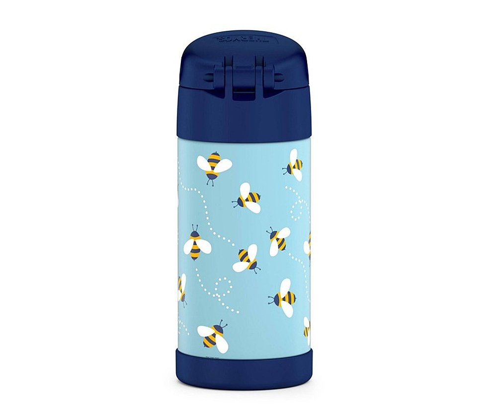 Kubek dla dzieci syrena ze słomką Thermos FUNtainer 355 ml błękitny honey bees