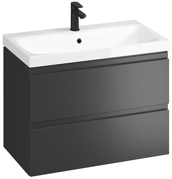 Zestaw szafka z umywalką B894 MODUO 80 antracytowy - Meble łazienkowe