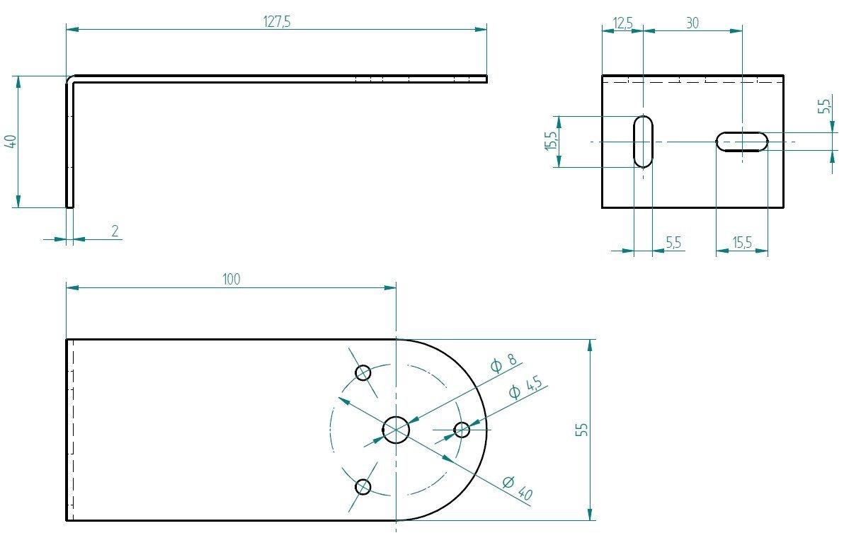 Uchwyt montażowy ścienny do Papouch TQS4_O