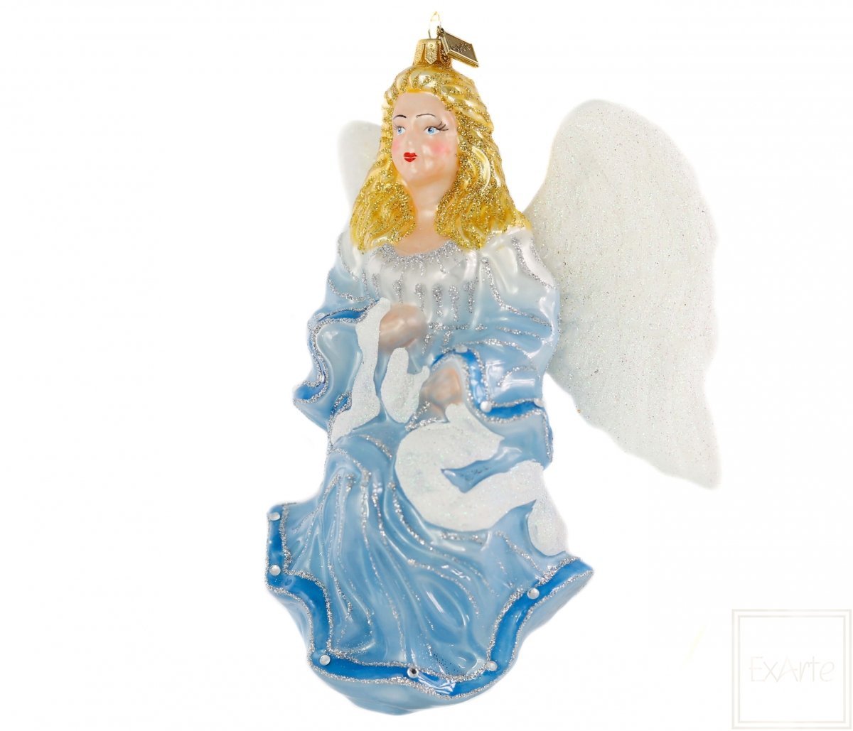 Christmas bauble Blue Angel - 19cm - Santa Clauses, Angels and ...