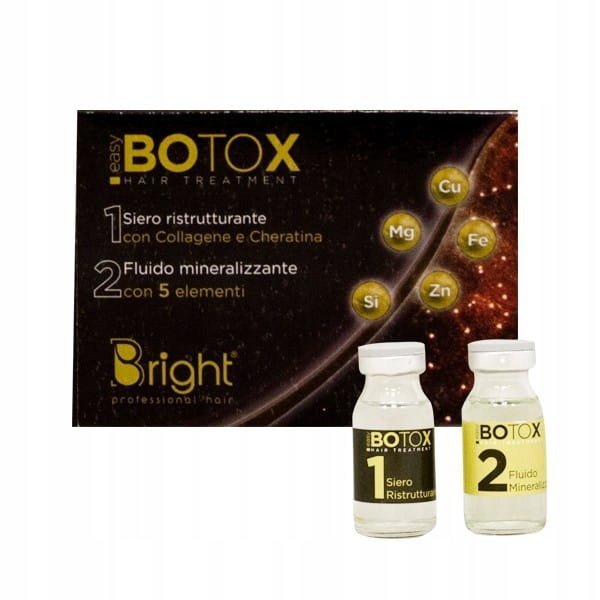 NEW BOTOX HAIR TREATMENT BRIGHT ZESTAW 2x12ml - AMPUŁKI DO WŁOSÓW ...