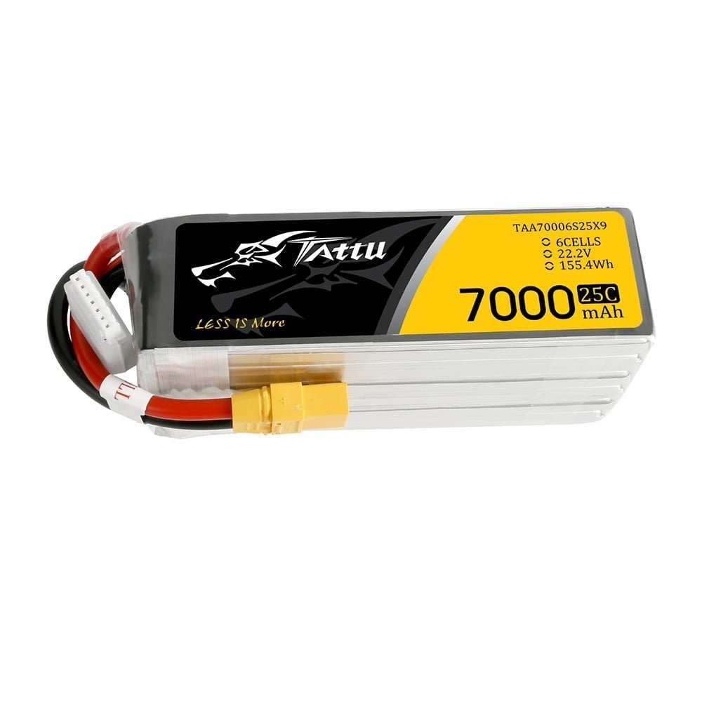 Akumulator Tattu Lipo 6S 7000mAh 22.2V 25C Battery pack with XT90 ...