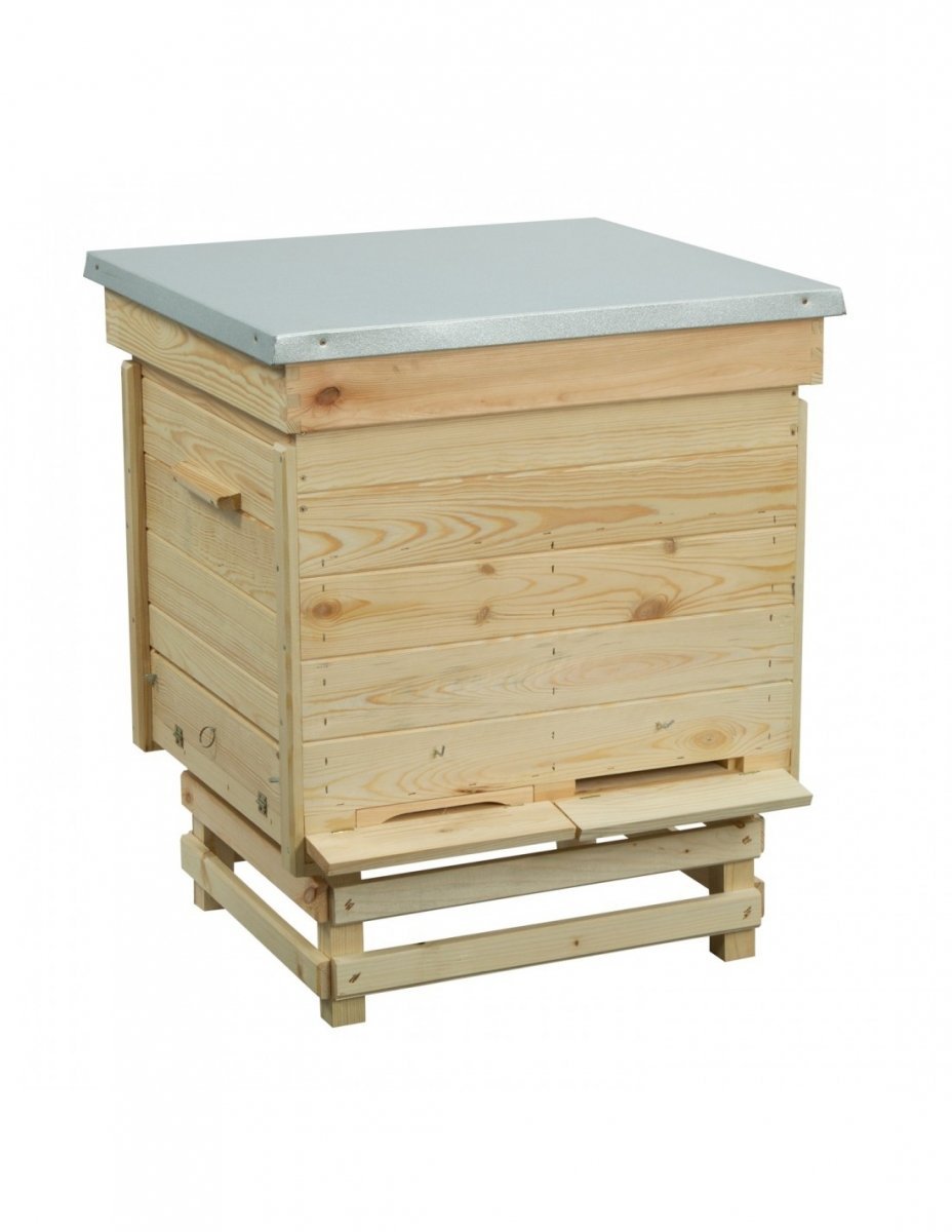 Wooden Dadant beehive - (frames, roof, stool)