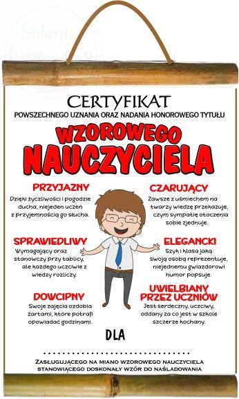 kieliszki ślubne Dyplom Certyfikat wzorowego nauczyciela - DZIEŃ ... kieliszki ślubne Dyplom Certyfikat wzorowego nauczyciela - DZIEŃ ...