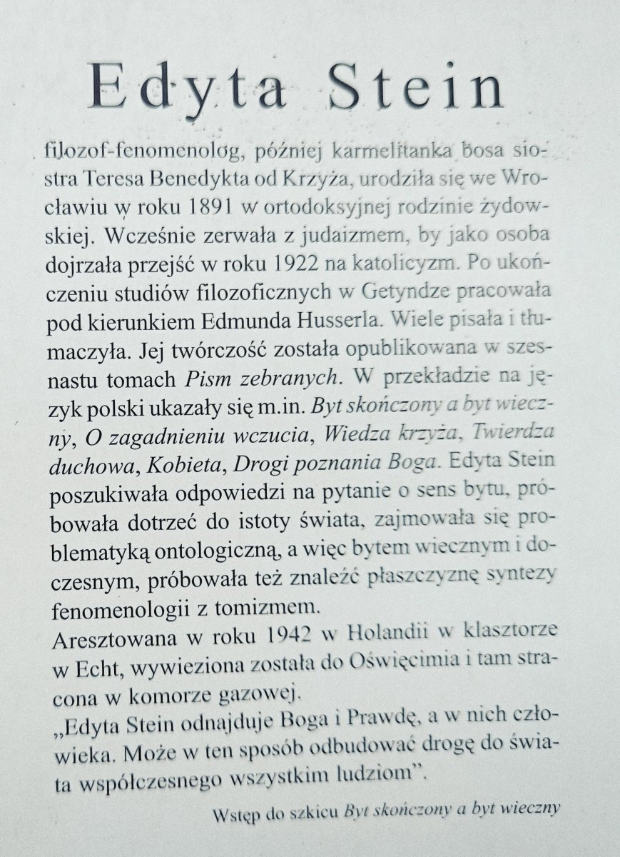 Edyta Stein Twierdza duchowa