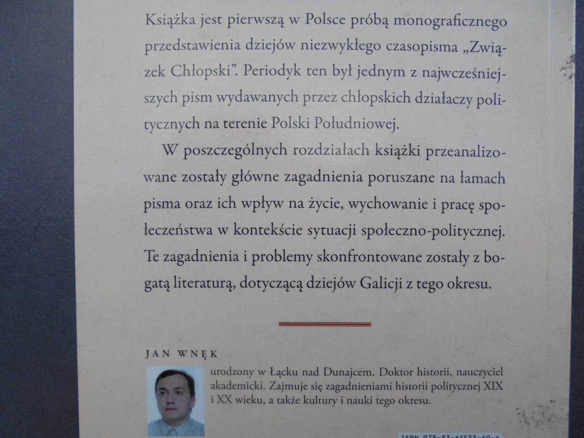 Jan Wnęk • Czasopismo 'Związek Chłopski' 1894-1908 i jego oblicze ...
