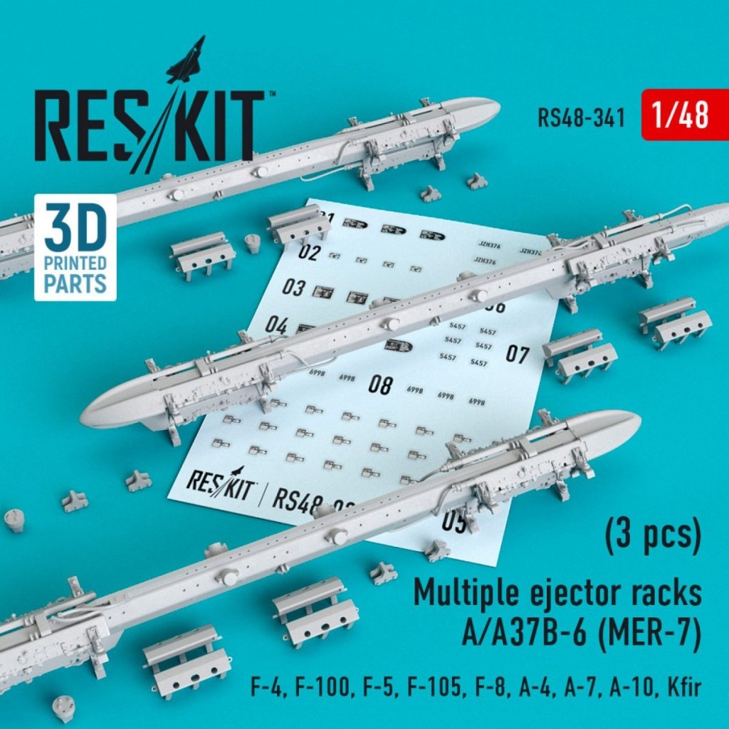 RESKIT RS48-0341 MULTIPLE EJECTOR RACKS A A37B-6 (MER-7) (3 PCS) 1 48 ...