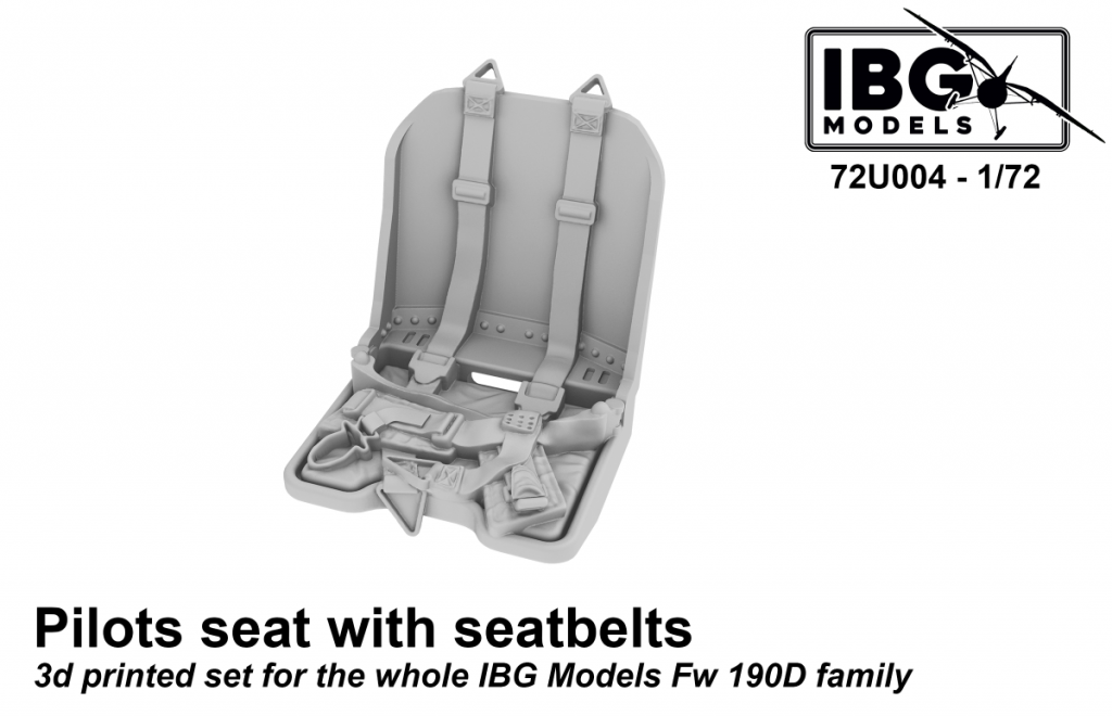 IBG 72U004 Pilots Seat with Seatbelts for Fw 190D family - 3d Printed ...