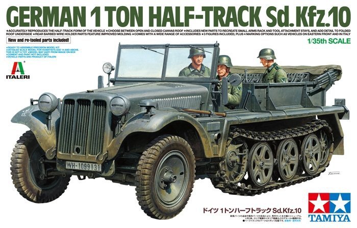Tamiya 37016 German 1ton Half-Track Sd.Kfz.10 1 35 - Tracked ...