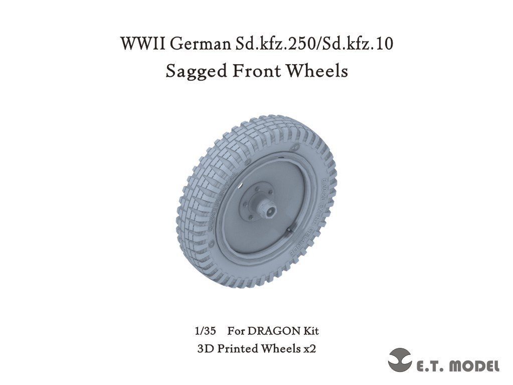 E.T. Model P35-124 WWII German Sd.kfz.25 Sd.kfz.10 Sagged Front Wheels ...