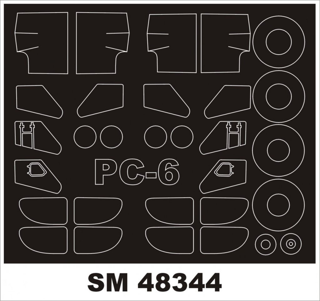 Montex SM48344 Pilatus PC-6 B1 RODEN - scale 1:48 - Mini Mask - Montex ...