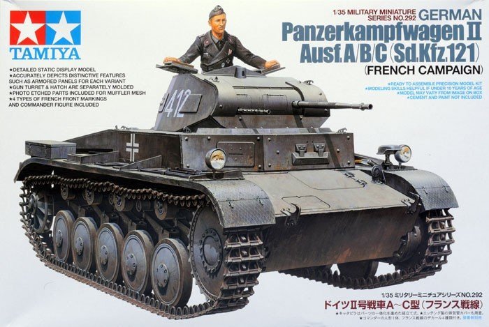 Tamiya 35292 German Panzerkampfwagen II Ausf.A B C (1:35) - Tanks ...
