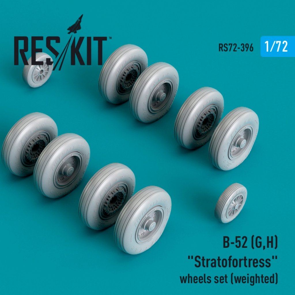 RESKIT RS72-0396 B-52 (G,H) STRATOFORTRESS WHEELS SET (WEIGHTED) (RESIN ...