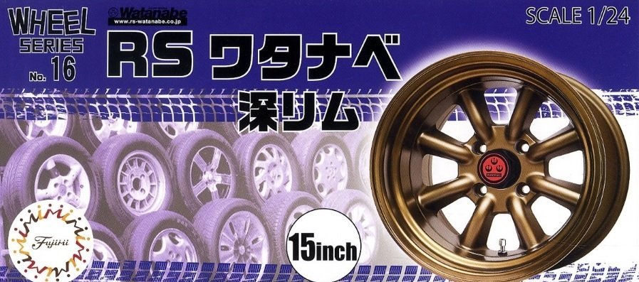 Fujimi 193571 Wheel Series No.16 RS Watanabe Deep Rim 15-inch 1 24 - 1: ...