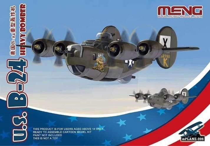 Meng Model mPLANE-006 RU.S. B-24 HEAVY BOMBER (CARTOON MODEL) - Meng ...