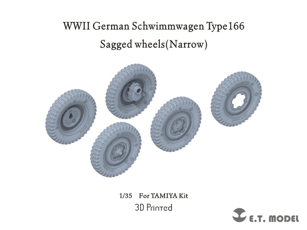 E.T. Model P35-135 WWII German Schwimmwagen Type166 Sagged wheels ...