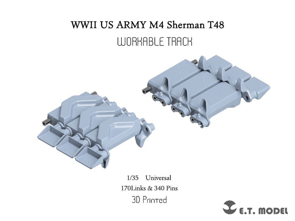 E.T. Model P35-082 WWII US ARMY M4 Sherman T48 w duck bill (Type 1 ...