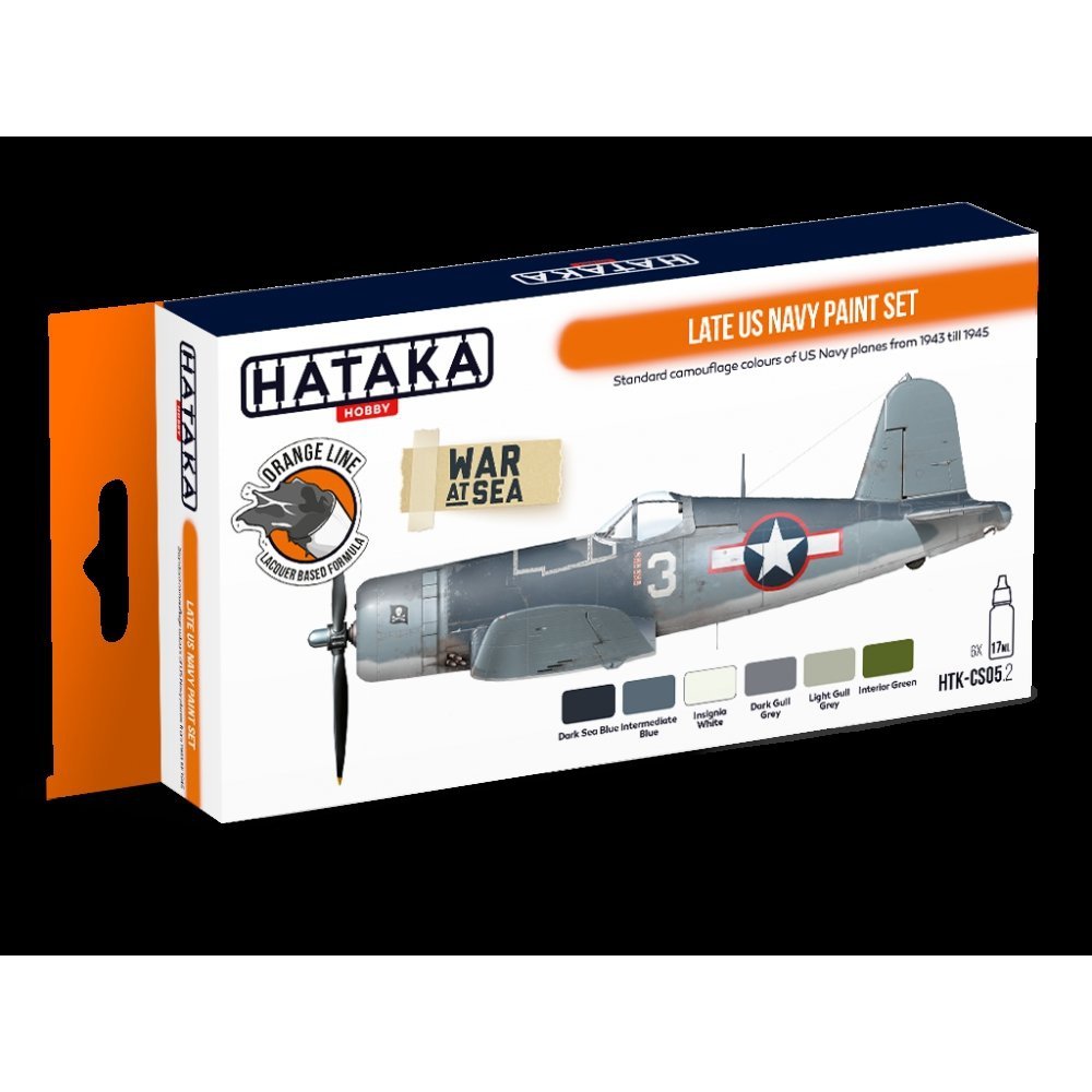 Hataka HTK-CS05.2 Late US Navy paint set - LACQUER paint sets (ORANGE ...
