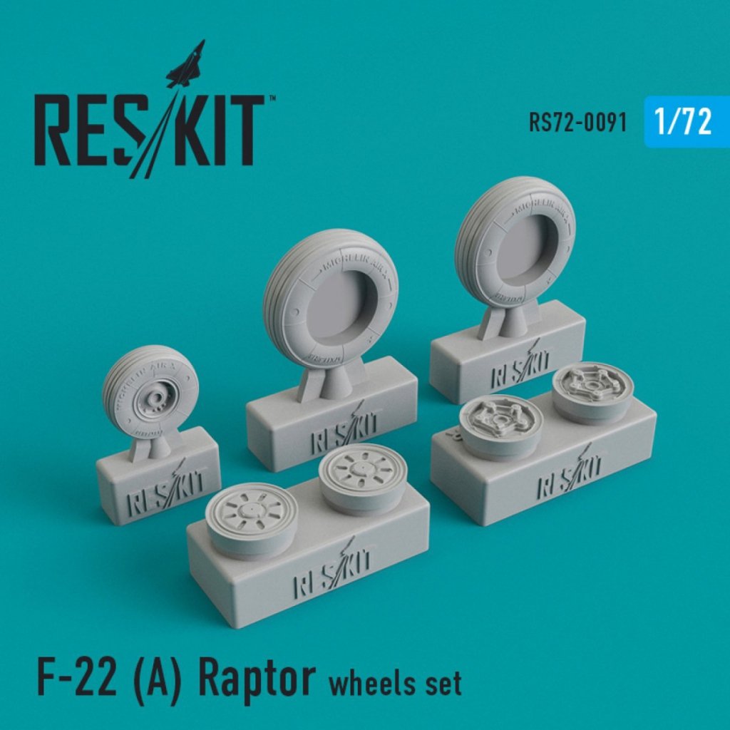 RESKIT RS72-0091 F-22A RAPTOR WHEELS SET 1 72 - RES KIT - scale 1 72 ...