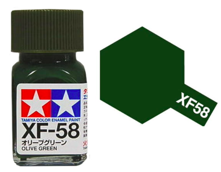 Tamiya XF58 Olive Green (80358) Enamel Paint - Tamiya Color Enamel ...