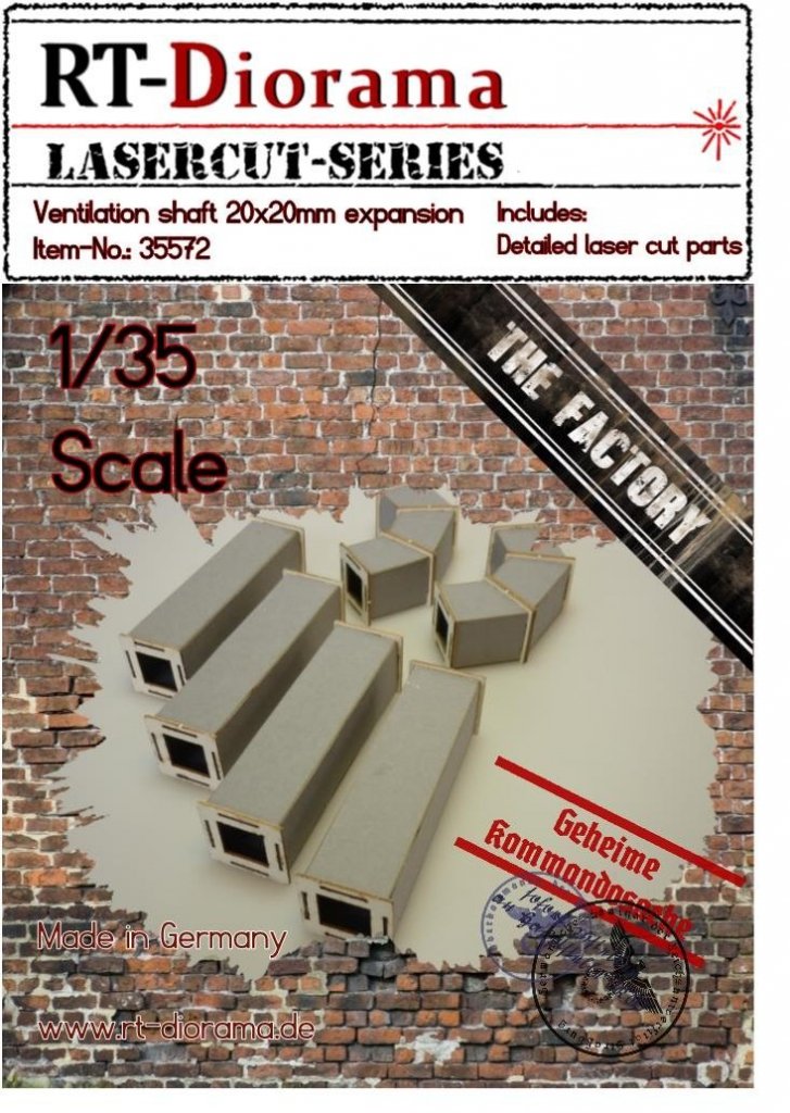 RT-Diorama 35572 Ventilation shaft 20x20mm expansion 1 35 - Extras and ...