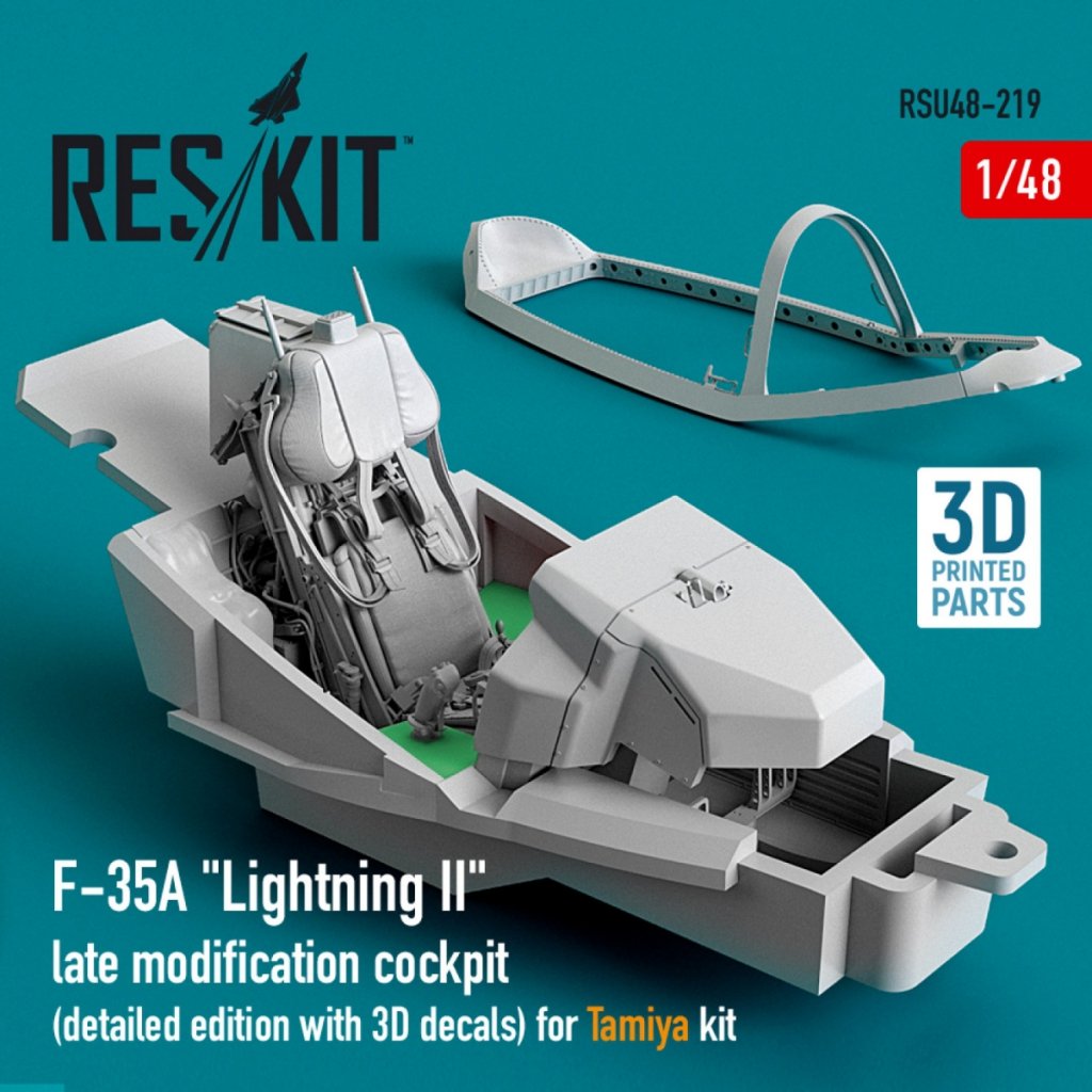 RESKIT RSU48-0219 F-35A "LIGHTNING II" COCKPIT (DETAILED EDITION WITH ...