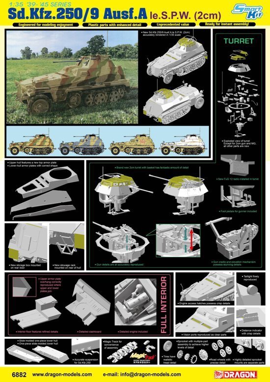 Dragon 6882 Sd.Kfz.25 9 Ausf.A le.S.P.W (2cm) (1:35) - Armored vehicles ...