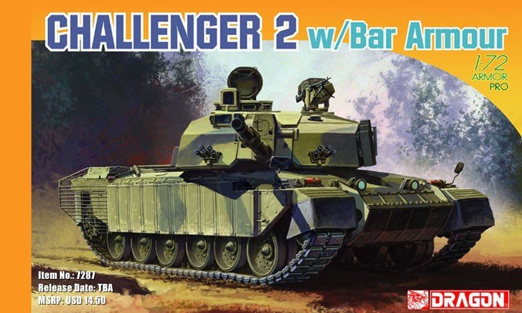 Dragon 7287 Challenger 2 w Bar Armour (1:72) - 1939-1945 - 1 72 ...
