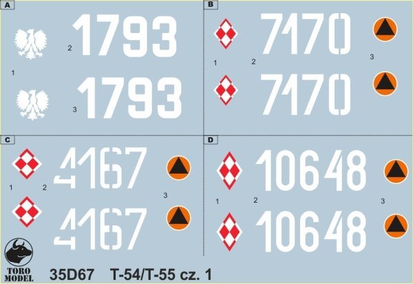 ToRo Model 35D67 - T-54 T-55 tanks in Polish service vol.1 1 35 - scale ...