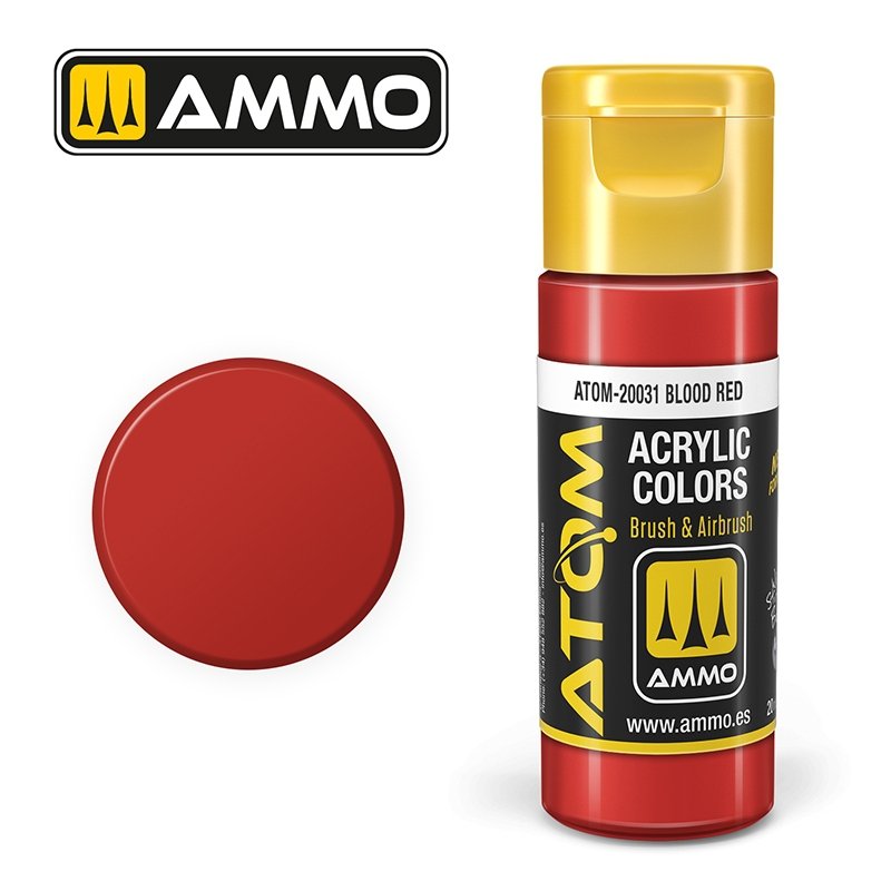 AMMO of Mig Jimenez 20031 ATOM COLOR Blood Red 20ml - ATOM COLOR - AMMO ...