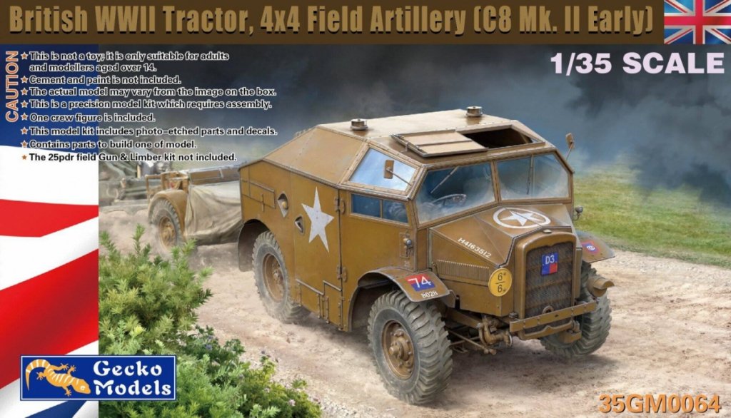 Gecko Models 35GM0064 British WWII Tractor, 4x4 Field Artillery (C8 Mk ...