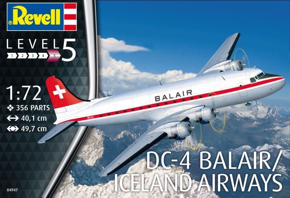 Revell 04947 DC-4 Balair / Iceland Airways sklep modelarski Plastmodel