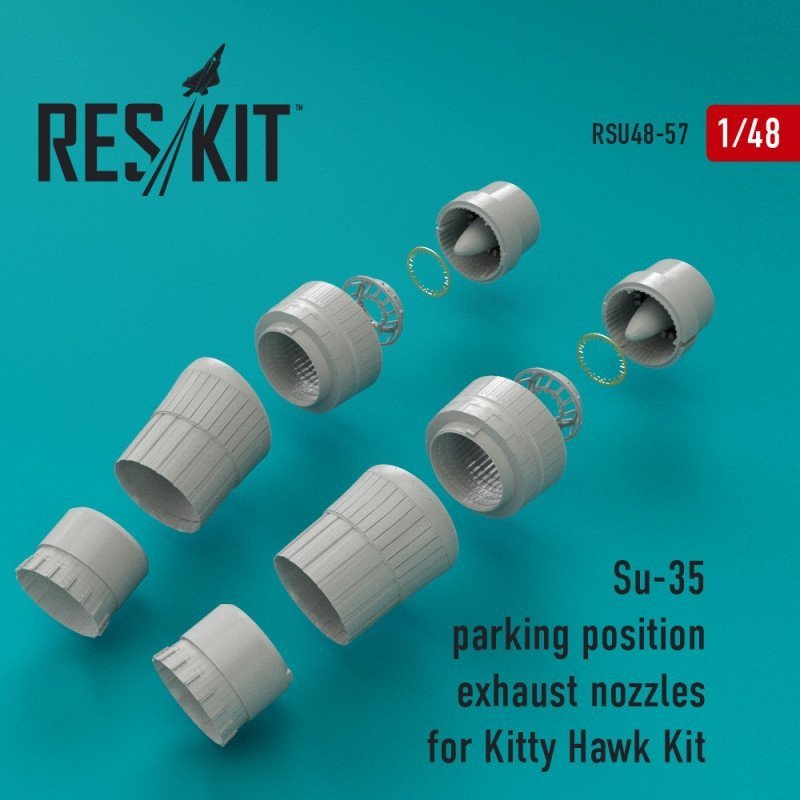 RESKIT RSU48-0057 Su-35 parking position exhaust nozzles for Kitty Hawk ...