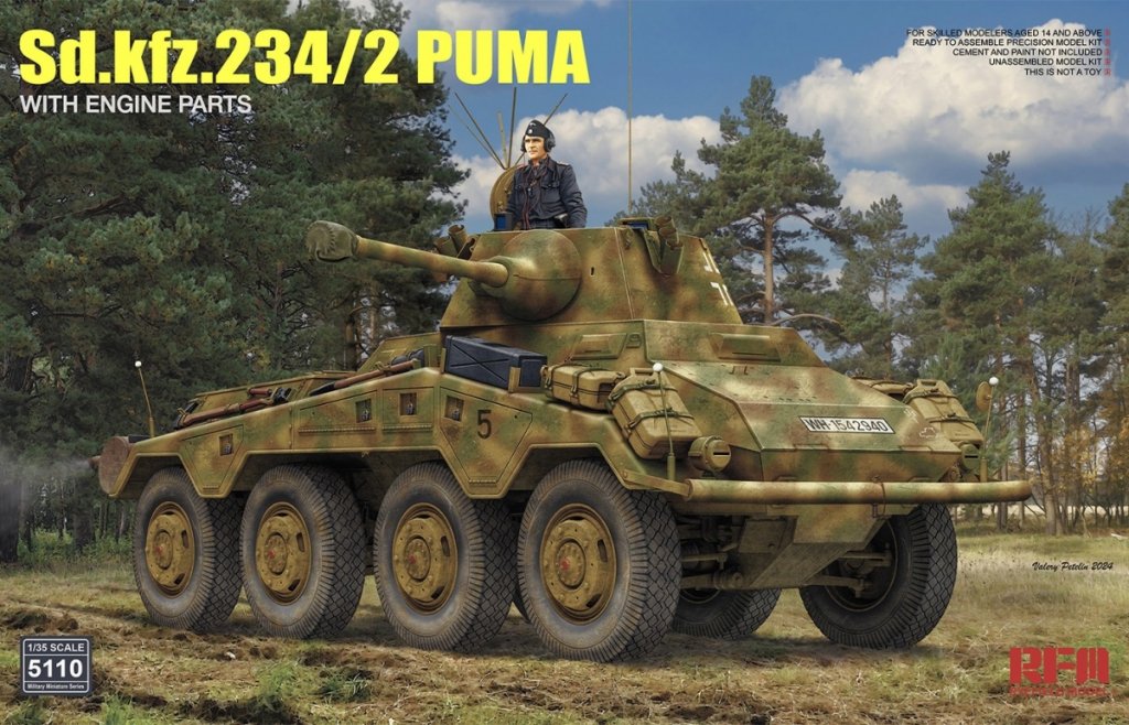 Rye Field Model 5110 Sd.Kfz.234 2 Puma with engine parts 1 35 - Pojazdy ...