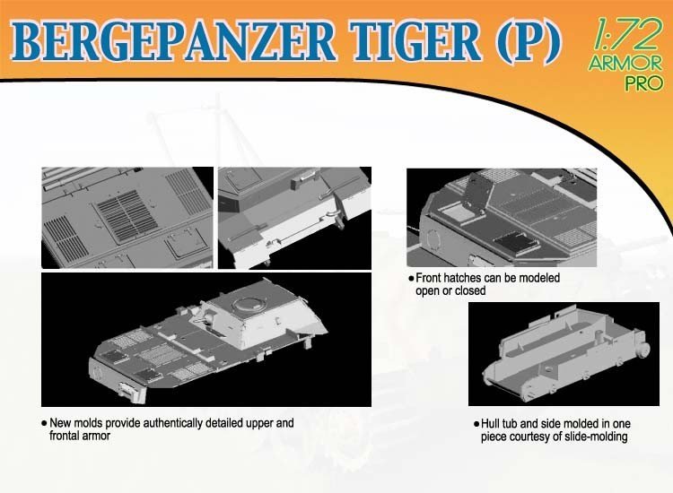 Dragon 7227 BERGEPANZER TIGER (P) (1:72) - 1939-1945 - 1 72 - Military ...