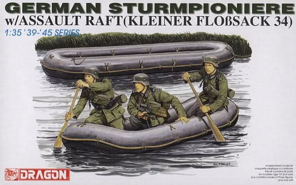 Dragon 6076 German Sturmpioniere Soldiers w Assault Raft 1 35 - scale 1 ...