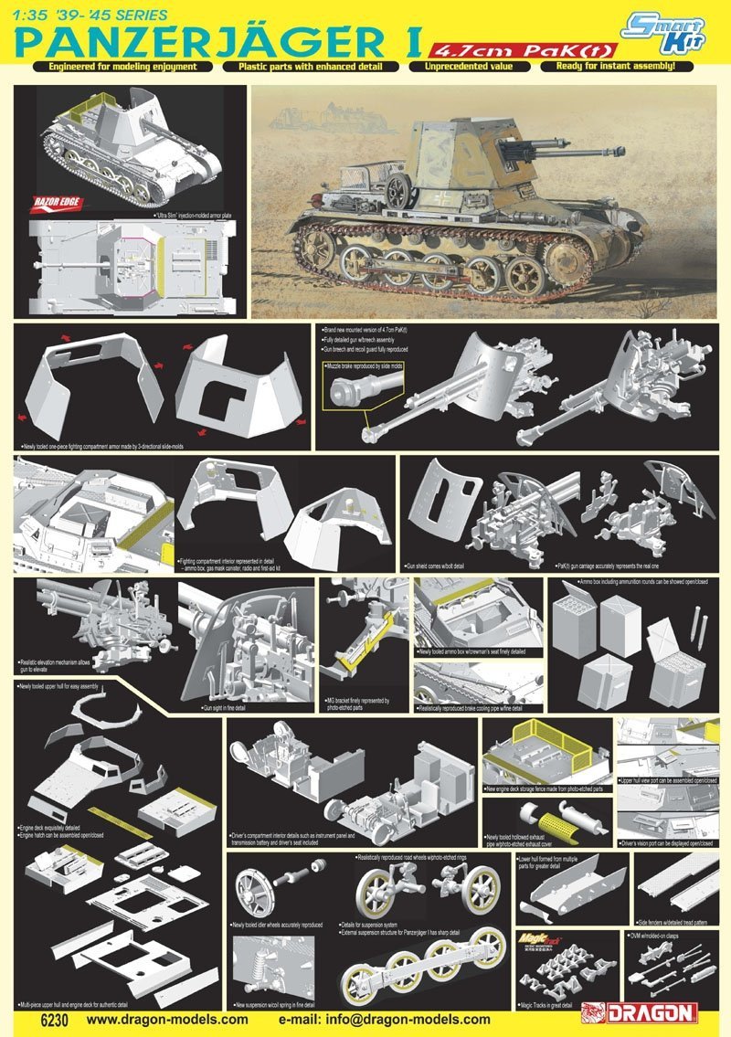 Dragon 6230 Panzerjager I 4.7cm PaK(t) - Self-propelled artillery ...