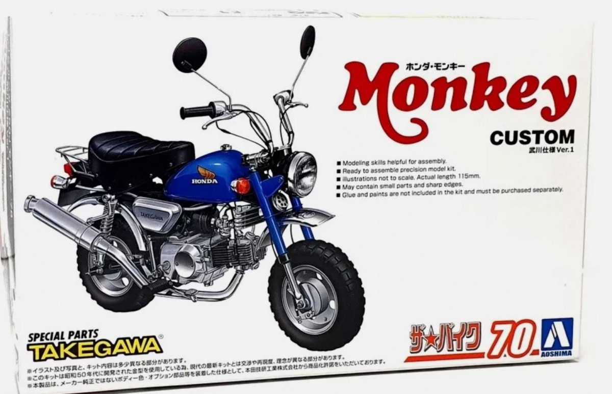 Aoshima 06296 Honda Z50J Monkey '78 Custom Takegawa Ver.1 1 12 - 1:12 ...