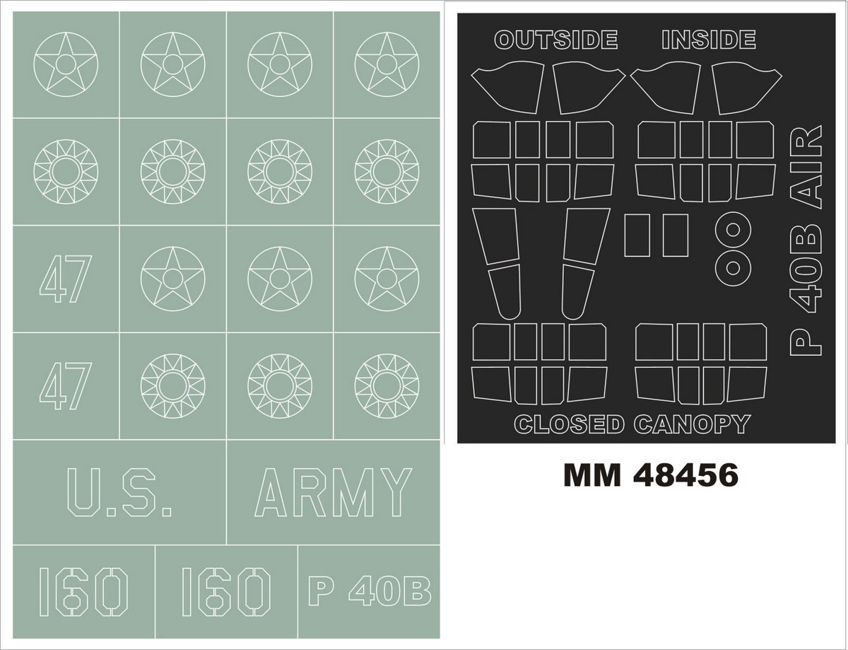 Montex MM48456 P-40B AIRFIX 1 48 - scale 1:48 - Maxi Mask - Montex ...